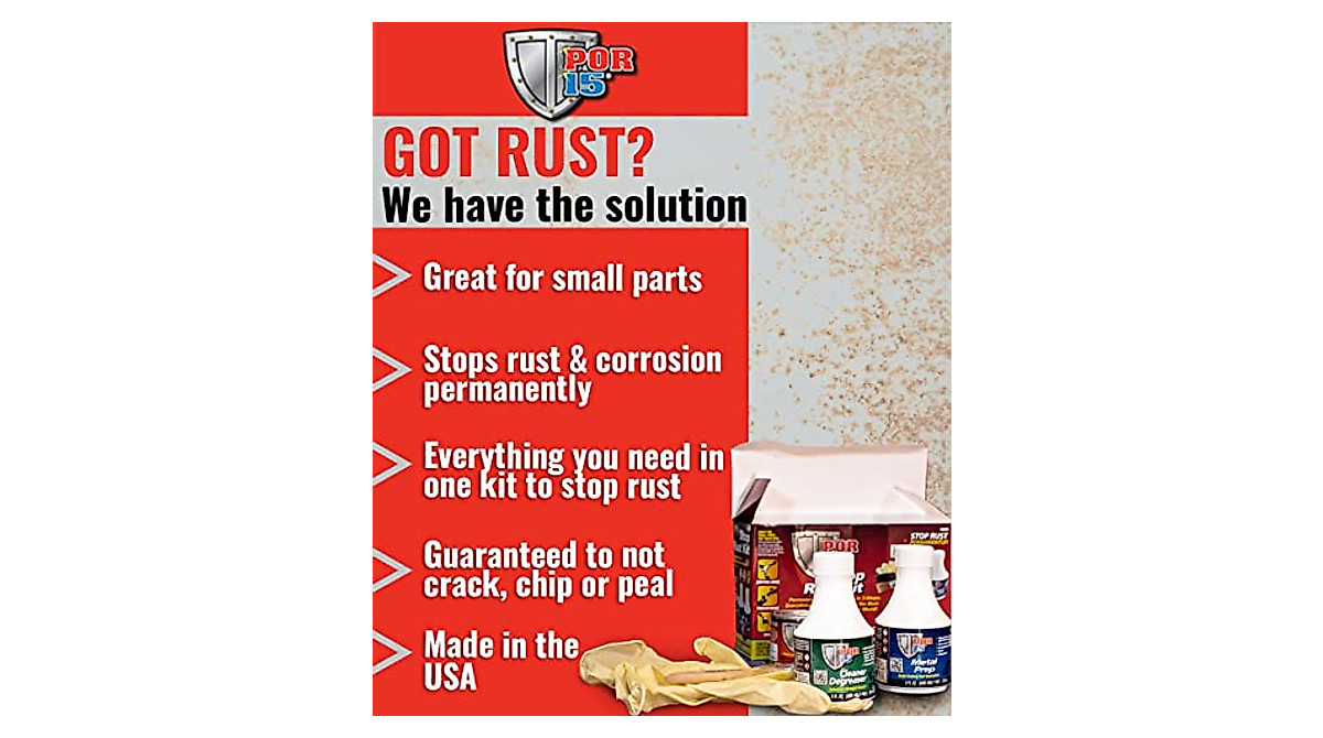 Protect Metal with POR-15 Stop Rust Kit - Gloss Black