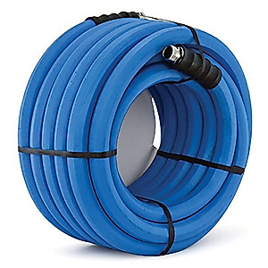 AG-LITE BSAL58100 5/8" x 100' Hot/Cold Water Rubber Garden Hose, 100% Rubber, Ultra-Light, Super Strong, 500 PSI, -50F to 190F Degrees, High Strength Polyester Braided