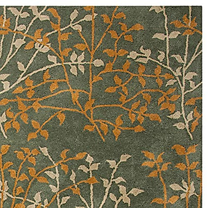 SAFAVIEH Soho Collection 7'6" x 9'6" Light Brown/Multi SOH733D Handmade Premium Wool & Viscose Area Rug