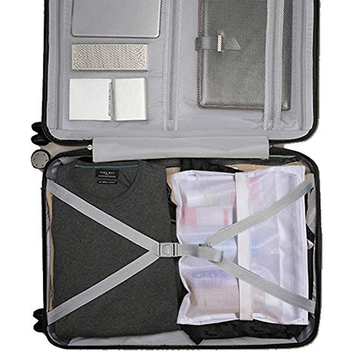 MISSLO Shower Caddy Organizer 5 Pockets Roll up Hanging Bathroom Accessories Storage for Camper, RV, Gym, Cruise, Cabin, College Dorm Shower, Small