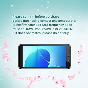 aderroo Smartphone, N25，Unlocked Cell Phone，Dual SIM Card，5.72-inch Screen，1GB RAM， 8GB ROM，Front and Rear Cameras，Supports The SIM Card Frequency Band of 3GWCDMA：850/2100MHZ(Black)