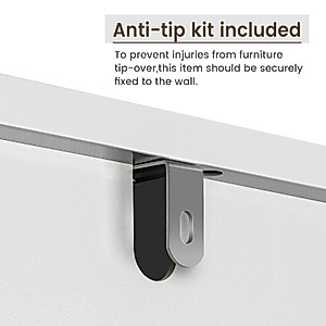 MXARLTR Over The Toilet Storage Cabinet, Bathroom Organizer Over Toilet Storage, Double Doors Over The Toilet Storage Soft Hinges above Toilet Bathroom Storage Shelf Over-The-Toilet Storage (Gray)