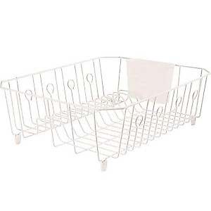 Rubbermaid 6032-ar-wht Dish Drainer, White Wire, Large