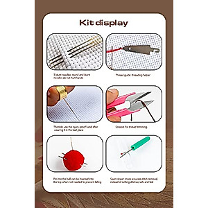 The Waves Cross Stitch Kits for Beginners Adults Pre-Printed Pattern 11CT DIY Embroidery Easy Needlepoint Kits Personalized Gifts for Home Decor 16x20inch