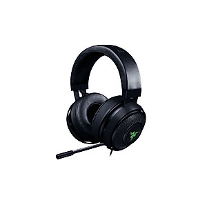 RAZER Kraken PRO V2: Lightweight Aluminum Headband - Retractable Mic - in-Line Remote - Gaming Headset Works with PC, PS4, Xbox One, Switch, & Mobile Devices - Black