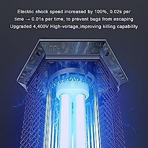 Amufer Bug Zapper Mosquito Zapper for Outdoor & Indoor,Upgraded 3 Mosquito Killing Technologies, 2 Safety Protection Technologies, Mosquito Killing Efficiency of 99.99%,Perfect for Home, Yard, Patio