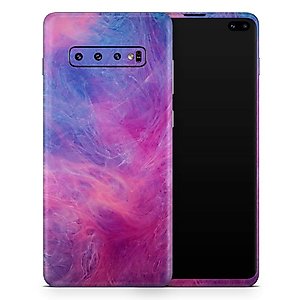DesignSkinz Pink and Blue Fume Clouds Protective Vinyl Decal Wrap Skin Cover Compatible with The Samsung Galaxy S20 (Screen Trim & Back Glass Skin)