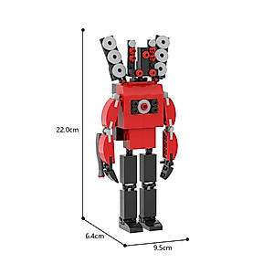 IVVTNHZ Skibidi Toilet Man Toy Building Blocks Set, Speakerman Titan, Speaker Titan Toy Ideas Toys Kids Toys Gift for Kids 6+ Boys or Girls (189 Pieces), M0659-23