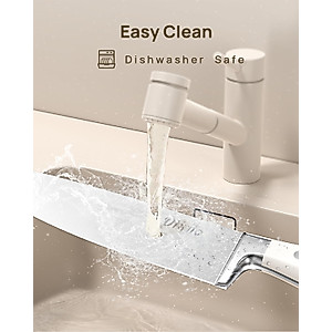 Knife Sets for Kitchen with Block 15-Piece, Otirilo Kitchen Knife Set High Carbon Stainless Steel Cooking Knife Set, Triple Riveted Forged Handle, Razor-Sharp Chef's Knife Set with Sharpener