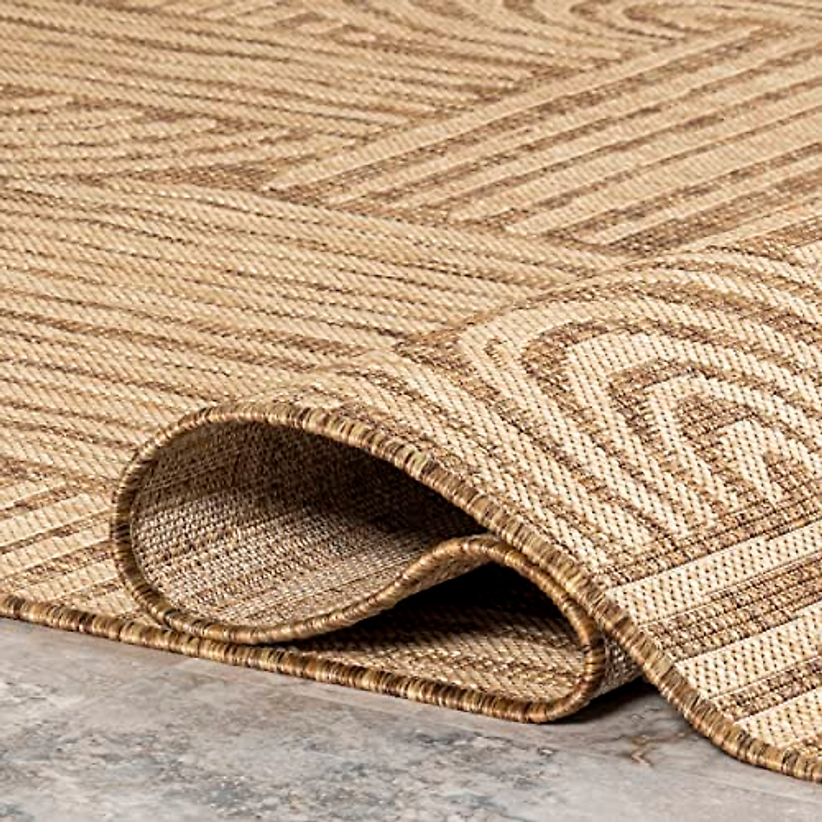 nuLOOM Lynne Abstract Maze Indoor/Outdoor Area Rug, 8' x 10', Beige