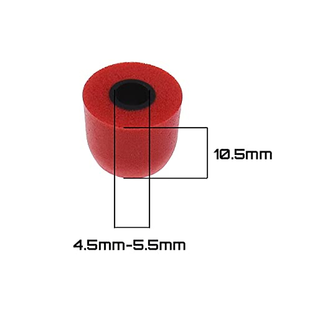 10 Pairs of Memory Foam Earbuds Tips for Most Earphone 4.5-5.5mm with Storage Box Blocking Out Ambient Noise 4 Colors Black Red Blue Grey Replacement