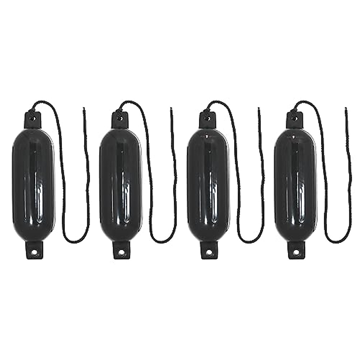 Extreme Max 3006.7384 BoatTector Inflatable Fender Value 4-Pack - 6.5" x 22", Black