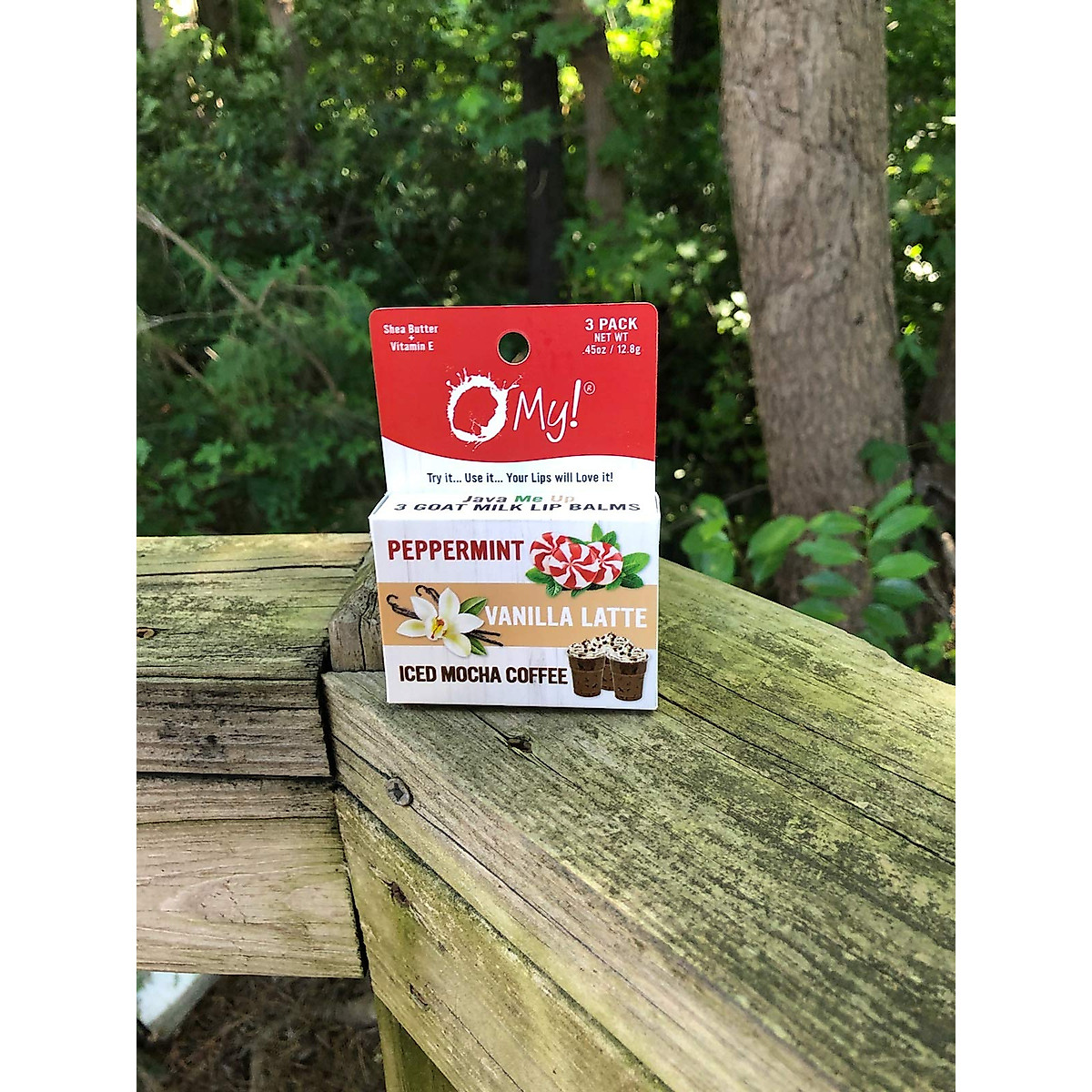 O My! Goat Milk Lip Balm - 3 Pack | Shea Butter and Vitamin E | Free of Parabens & More | Handcrafted in USA