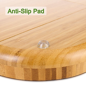 MH Zone Bamboo Cheese Board Set Charcuterie Board Cheese Plate Cheese Tray with Integrated Drawer, 4 Stainless Steel Knife and 4 Fork, for Family, Friend or Lover