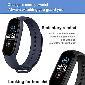 Smart Watch, Fitness Tracker for Men Women, Bracelet Band with 24 Hour Body Temperature Waterproof smartwatch for iOS Android Phones (Black)