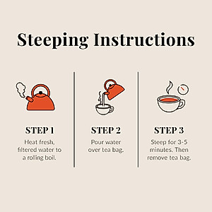 The Republic of Tea Ginger Peach Black Tea, Caffeinated, 50 Count