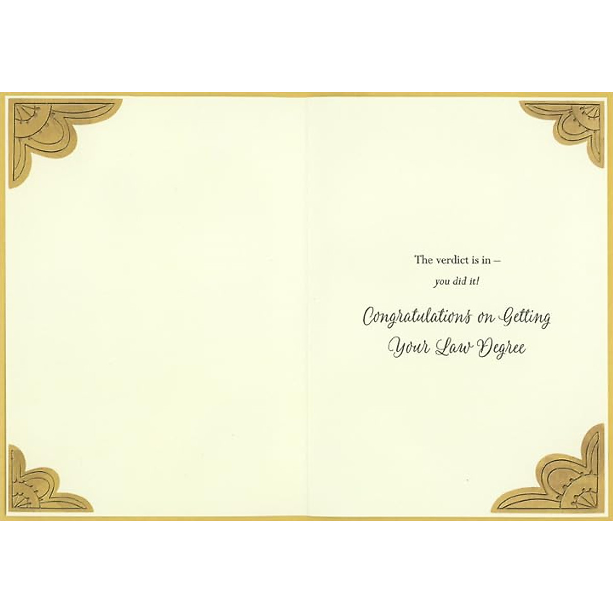 Designer Greetings No Better Way to Exercise the Imagination: 3D Scales of Justice and Diploma Hand Decorated Graduation Congratulations Card for Law Degree