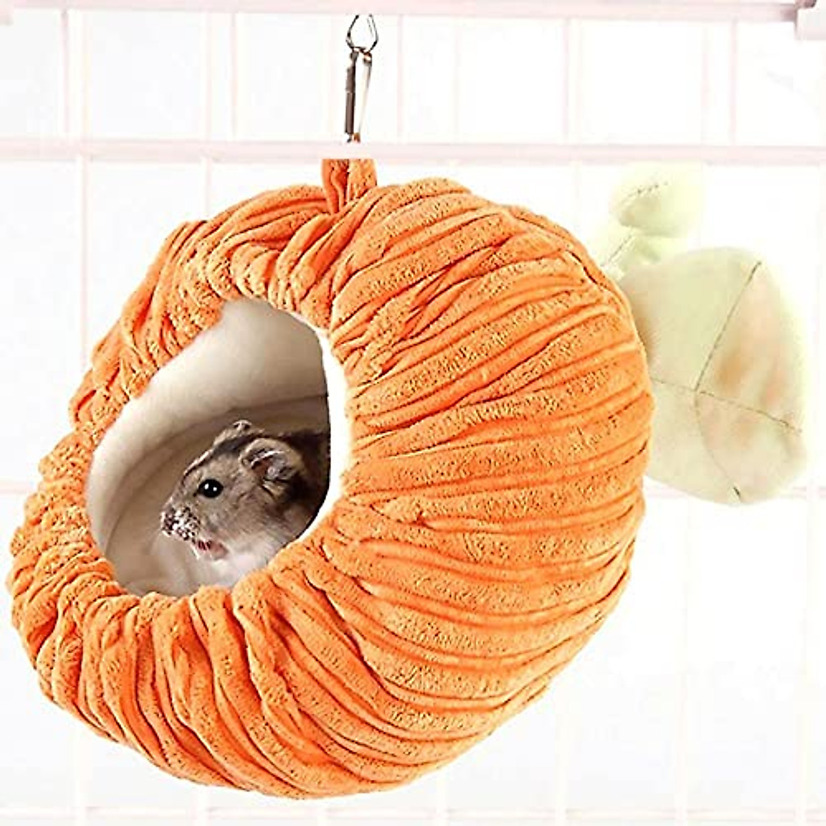 DIEWU Pet Winter Hanging Plush House Hammock Warm Bed Nest for Hamster Guinea Pig Hedgehog Chinchilla