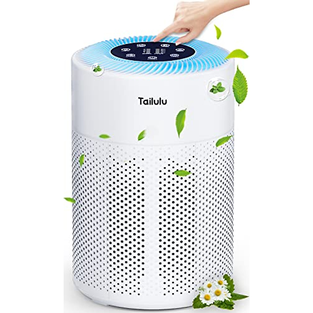 Air Purifier for Bedroom, H13 True HEPA Air Purifier for Home Large Room Up to 1722ft², with Night Light, Sleep Mode for Allergies Pets Dust Smoke Pollen Dander Hair Smell and Dog Odor