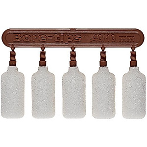 .40cal/.44cal/10mm/410 Gauge Gun Cleaning Bore-tips® by Swab-its®: Barrel Cleaning Swabs - Made in The USA