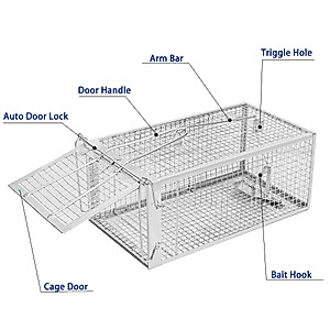 2 Pack Humane Rat Traps - Have a Heart Mouse Trap for Squirrel Mouse Rat Mice, Live Rat Traps Catch and Release for Indoors and Outdoors