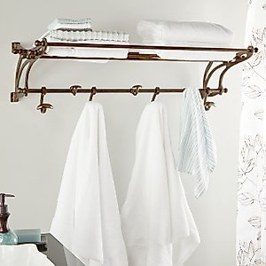 Deco 79 Wall Shelf, 43" L x 18" W x 11" H, Brown