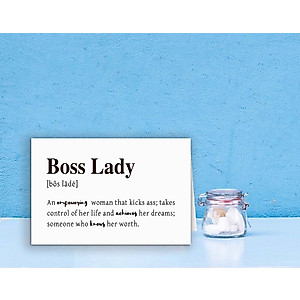 Serviky Funny Boss’s Day Card for Women, Best Boss Appreciations Birthday Gifts for Her(Boss Lady)