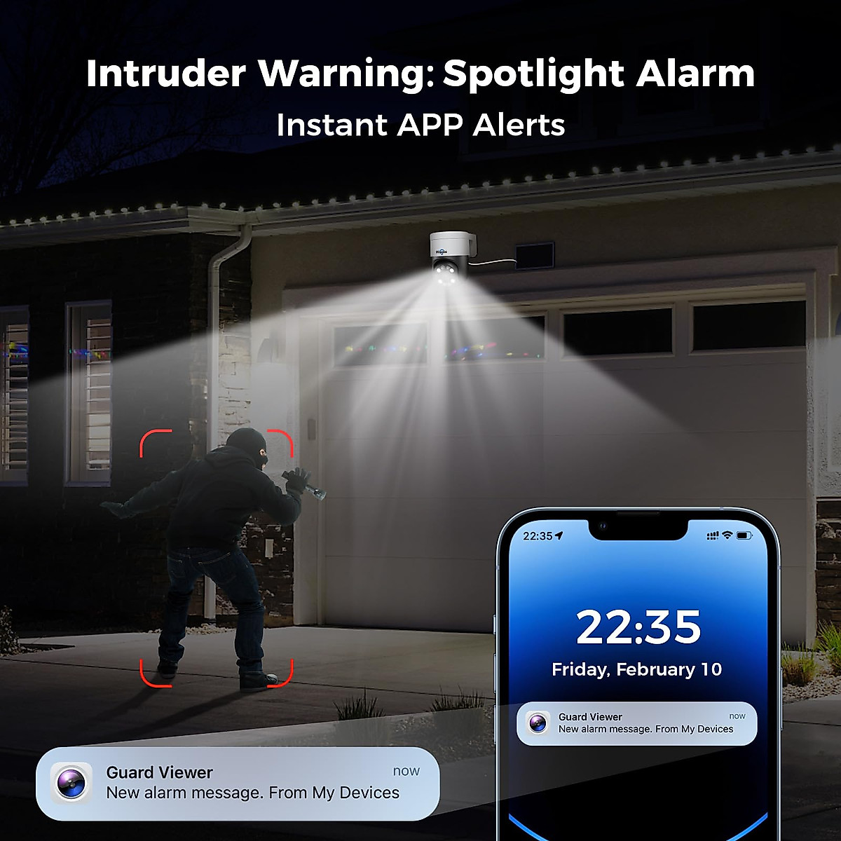 [3TB HDD+Human Tracking] Hiseeu 4K PoE Security Camera System,CCTV Camera Security System w/5MP Home Security Cameras, PTZ 270°Pan 90°Tilt，2-Way Audio,Remote Access,Night Vision,Waterproof,7/24 Record