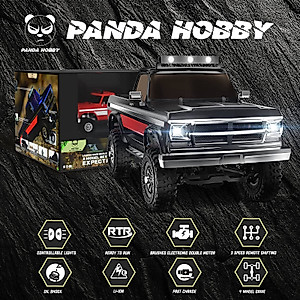 PANDA HOBBY 1/18 Tetra X2T RC Crawler,RC Rock Crawler 4x4,4WD Off Road RC Cars for Adults,RTR Remote Control Car,1:18 Scale RC Truck Cruiser Vehicle, All Terrains Waterproof Hobby RC Model Car,Black