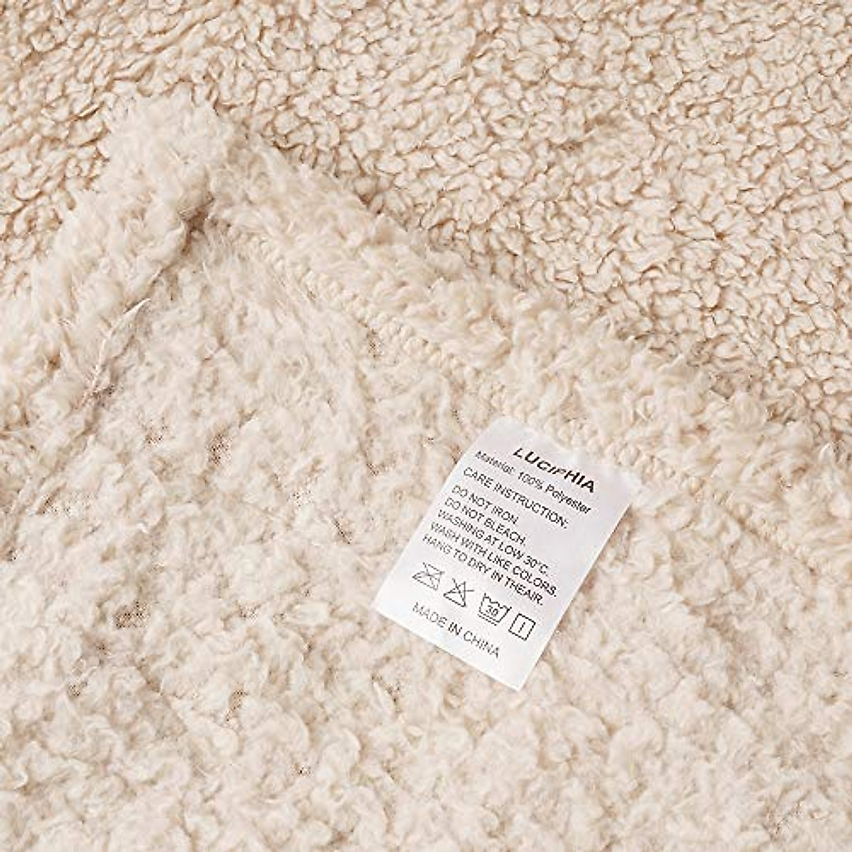 1 Pack 3 Calming Blankets Fluffy Premium Fleece Pet Blanket Soft Sherpa Throw for Dog Puppy Cat Beige Small (23x16'')
