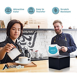 Adir Acrylic Donation Ballot Box with Lock - Secure and Safe Suggestion Box Great for Business Cards (6.25" x 4.5" x 4") Black