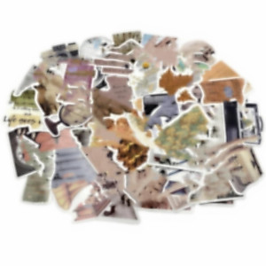 Aowplc 100 Pcs Vintage Stickers, Aesthetic Stickers for Water Bottle, Laptop, Scrapbook, Journaling, Waterproof Vinyl Stickers for Adults Teens