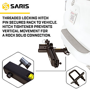 Swing Away Hitch Adapter by Saris | 2" Receiver, 250 lb Capacity | Easy Access & Foldable | Black Alloy Steel | Made in The USA