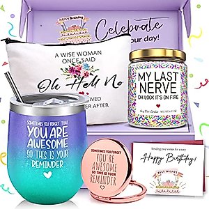 Gifts for Women, Birthday Gifts for Women, Happy Birthday Gifts Basket for Women, Gift Set for Best Friends Female Women Sister Mom Wife Her Girlfriend Coworker Bestie Bff