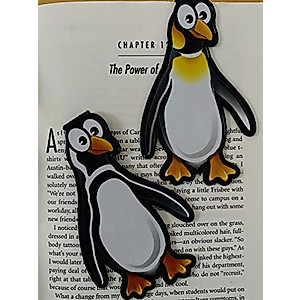 Penguin Bookmarks - (Set of 20 Book Markers) Bulk Animal Bookmarks for Students, Kids, Teens, Girls & Boys. Ideal for Reading incentives, Birthday Favors, Reading Awards and Classroom Prizes!