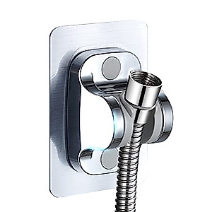 Large Wall Mount Strong Adhesive Waterproof Handheld Shower Holder Shower Head Holder for RV Shower Kids Shower Bathroom Shower Bathroom Organizer (As Shows, One Size)
