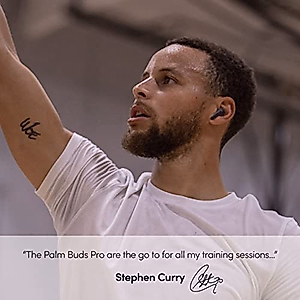 Palm Buds Pro, Lightweight and Comfortable True Wireless Noise Cancellation Earbuds, Deep Bass, 6-Microphones, Hybrid ANC, Ambient Mode, Clear Calls, IPX4 Water Resistant, 24h+ Playtime, Bluetooth 5