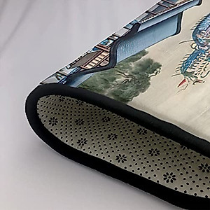 Chinese Landscape Culture Rugs 3D Printed Carpet Decoration Floor Mats Rectangle Non-Slip Area Rug for Bedroom Living Room Bathroom Doormats 72"X48"