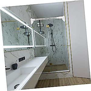 LIFKOME 3 Pcs Stainless Steel Roman Rod Rv Shower Curtain Shower Rod Holder Brown Curtain Rod Clothes Drying Rod Clothes Rod White Tension Curtain Rod Punch-free Curtain Rod Towel Rail Rv