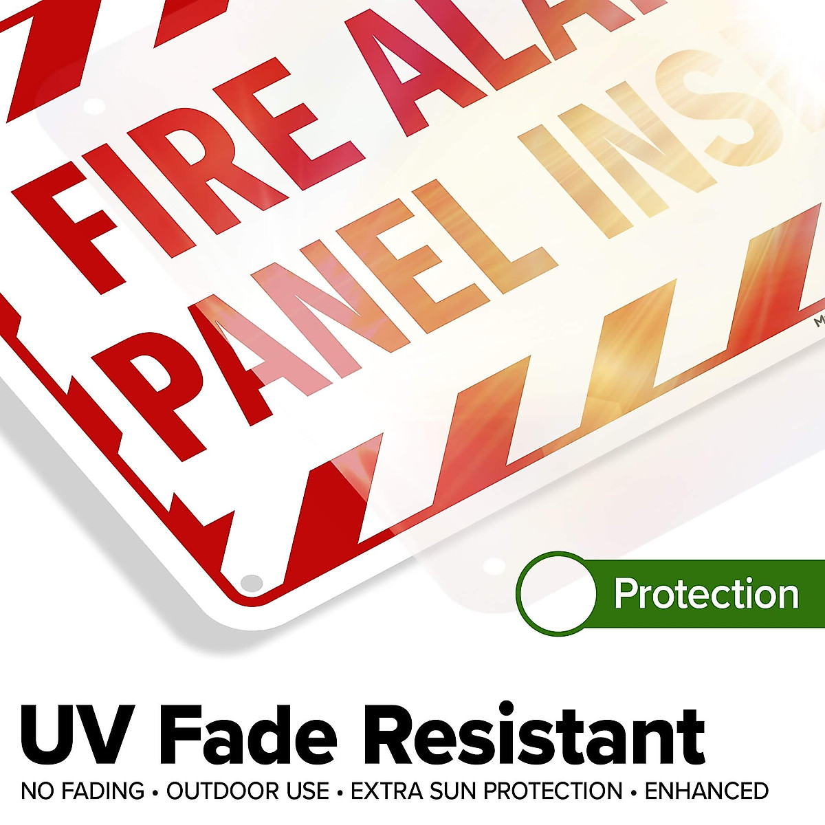 Fire Alarm Panel Inside Sign, 10x7 Inches, Rust Free .040 Aluminum, Fade Resistant, Made in USA by My Sign Center