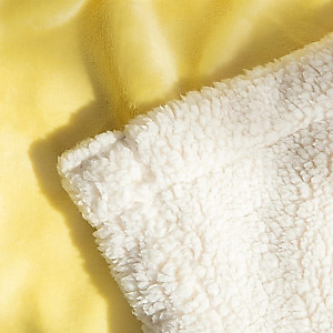 Kids Throw Blnaket 3D Cartoon Embroidery Soft Sherpa Plush Blanket Boys Girls Gifts Yellow