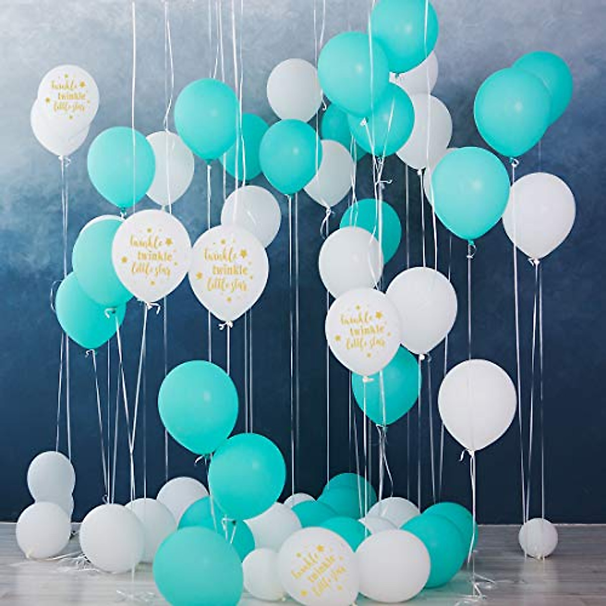 White Little Star Balloons, 12inch (16pcs) Boy or Girl Baby Shower or Birthday Party Decorations Supplies