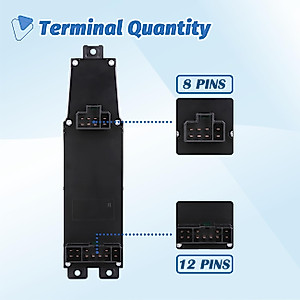 AiYiGu Power Door Window Switch+Bezel Master Control Compatible with 2002-2009 Dodge Ram, 2001-2004 Dodge Dakota, 01-03 Dodge Durango, 05-09 Dodge Sprinter, Replaces 56049805AB 68171680AA 641-00653