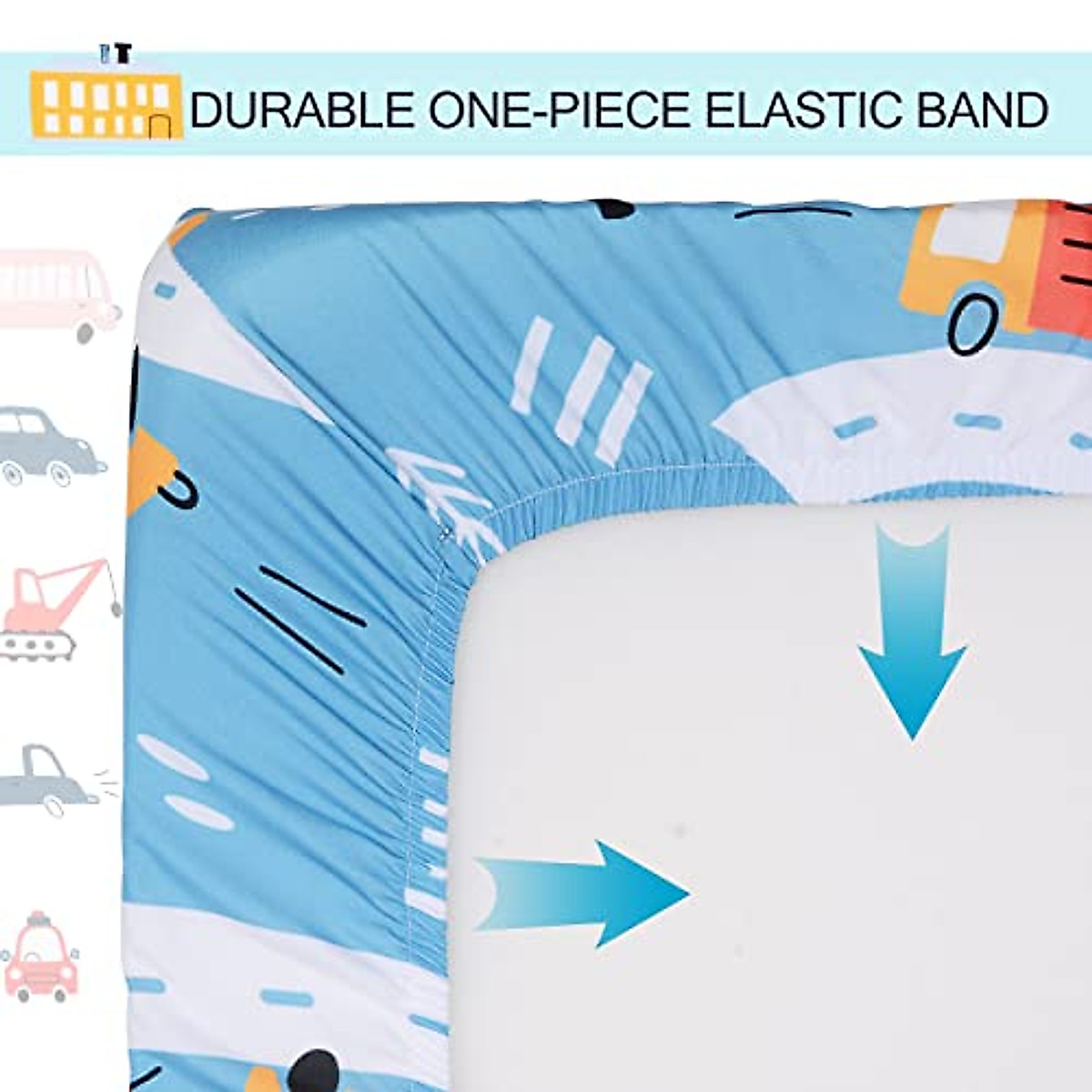 Mini Crib Sheets for Boys and Girls,SUYFHDC 38 * 24in Crib Sheets, Soft and Cozy Crib Sheets, Crib Sheet for Standard Crib and Toddler Mattresses - 1 Pack