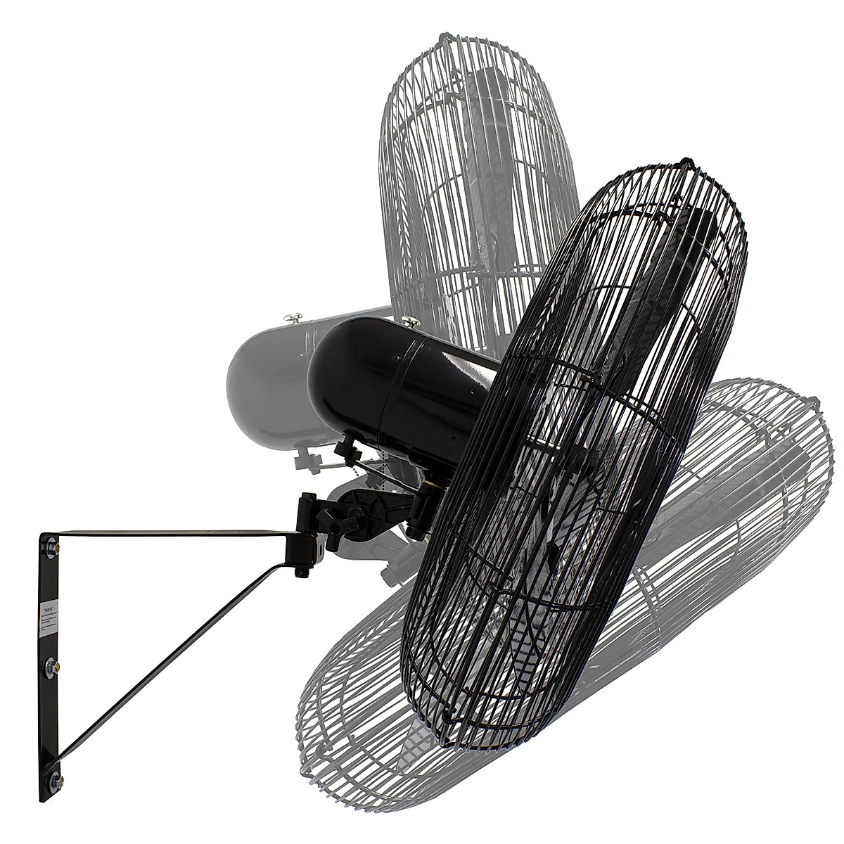 Air King 9025 24-Inch Industrial Grade Oscillating Wall Mount Fan , Black