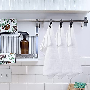 Gydandir 2 Pack Leather Towel Clips Bath Towels Hooks with Magnets Kitchen and Bathroom Accessory Simple and Covenient