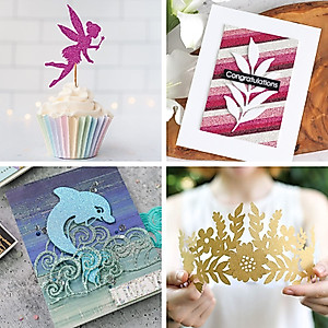 Koogel Glitter Cardstock Paper, 36 Sheets Sparkly Paper A4 Premium Craft Cardstock 18 Colors for Card Making Paper Crafting Scrapbook 250GSM