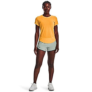 Under Armour Women's Fly by 2.0 Running Shorts, (592) Illusion Green/Rise/Reflective, Small