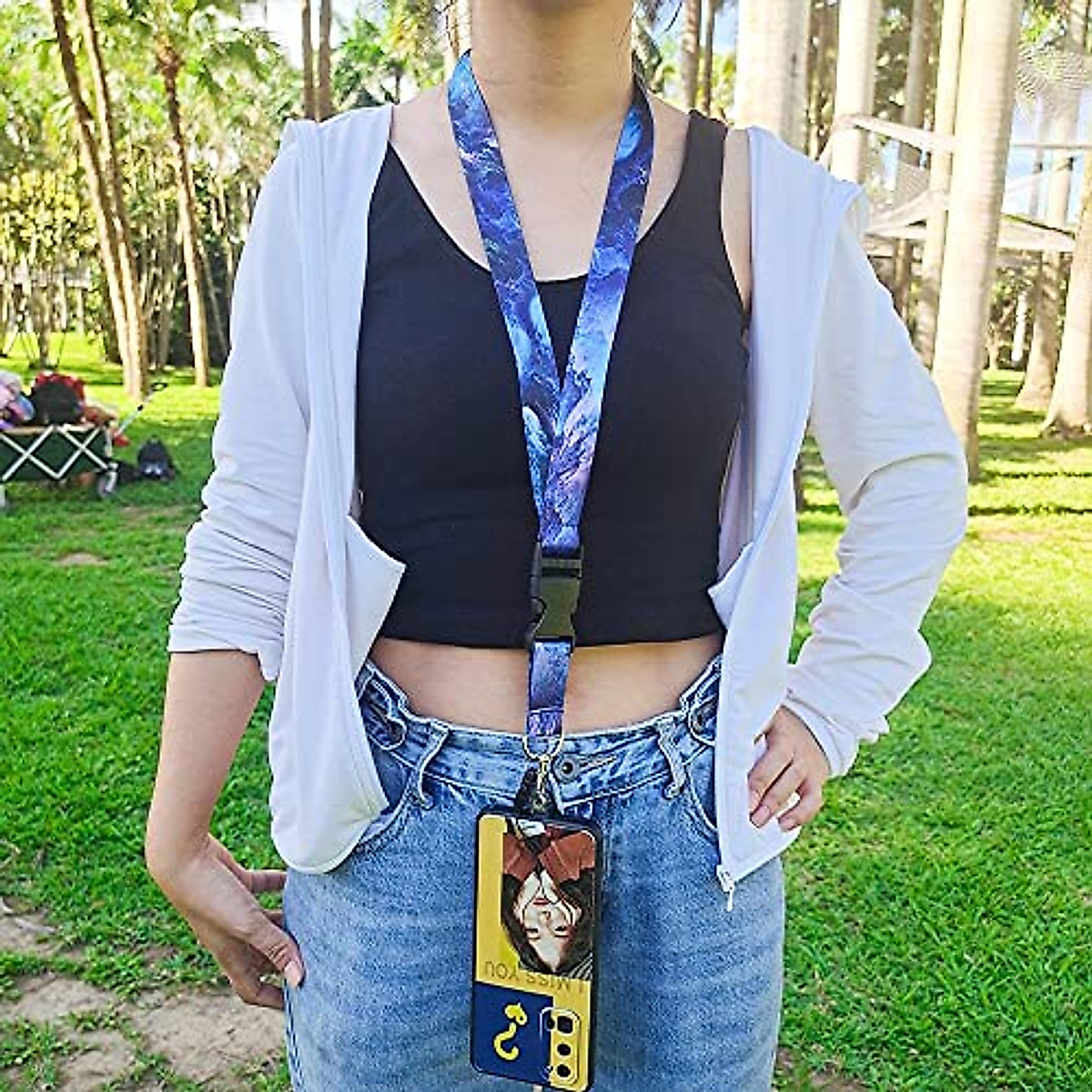 FGY Cell Phone Lanyard for Around Neck, 3 Pieces Starry Sky Neck Strap with 6 Clear Tether Tabs, Detachable Neck Strap Lanyard for Phone with Release Buckle for Men Women Teen, Fit for Most Smartphone