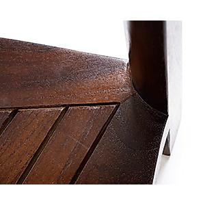 ALA TEAK Wood Bath Spa Shower Stool Corner Bench Stool Fully Assembled